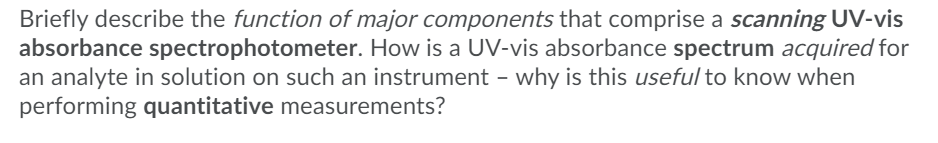 Solved Briefly describe the function of major components | Chegg.com