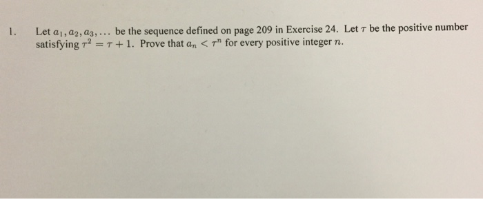 Solved 24. A sequence of numbers a1, a2, a3, is defined by | Chegg.com