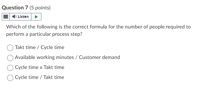 Solved Question 7 (5 ﻿points)Which of the following is the | Chegg.com