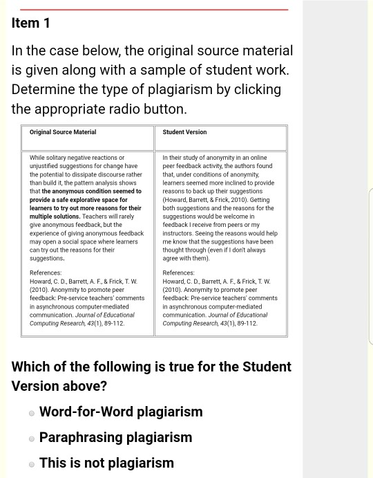 Solved Item 1 In the case below, the original source | Chegg.com