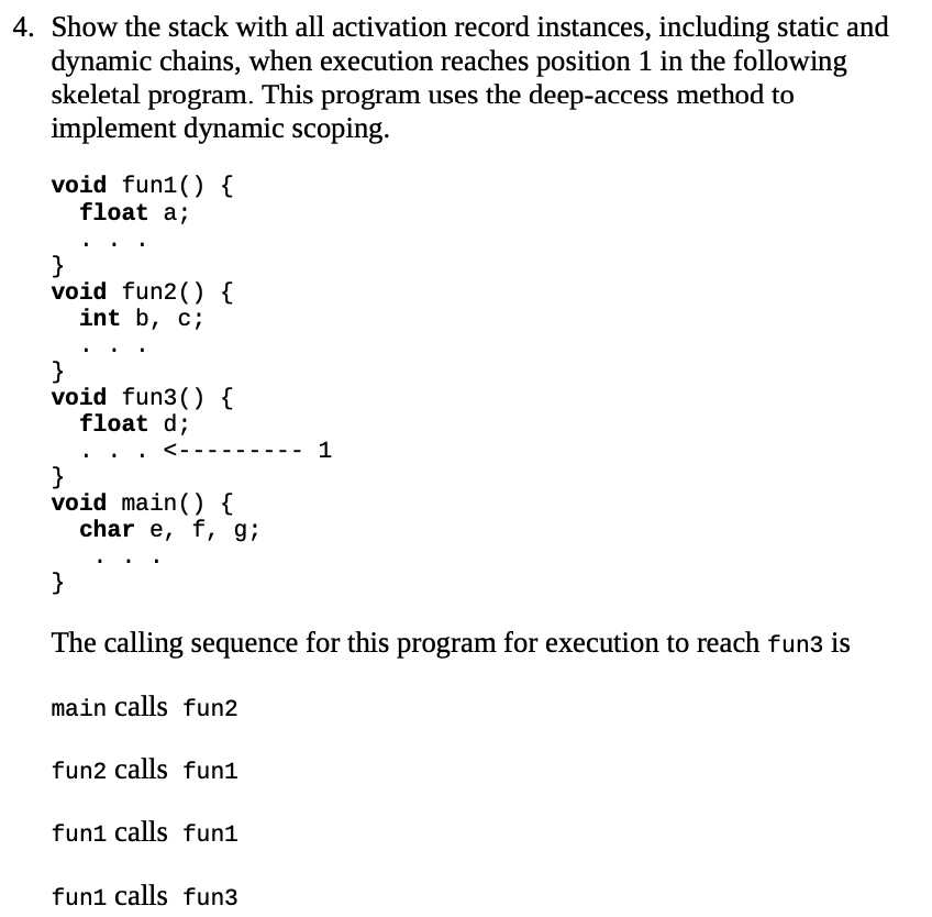 Solved ACTUALLY DRAW THE STACK4. ﻿Show the stack with all | Chegg.com