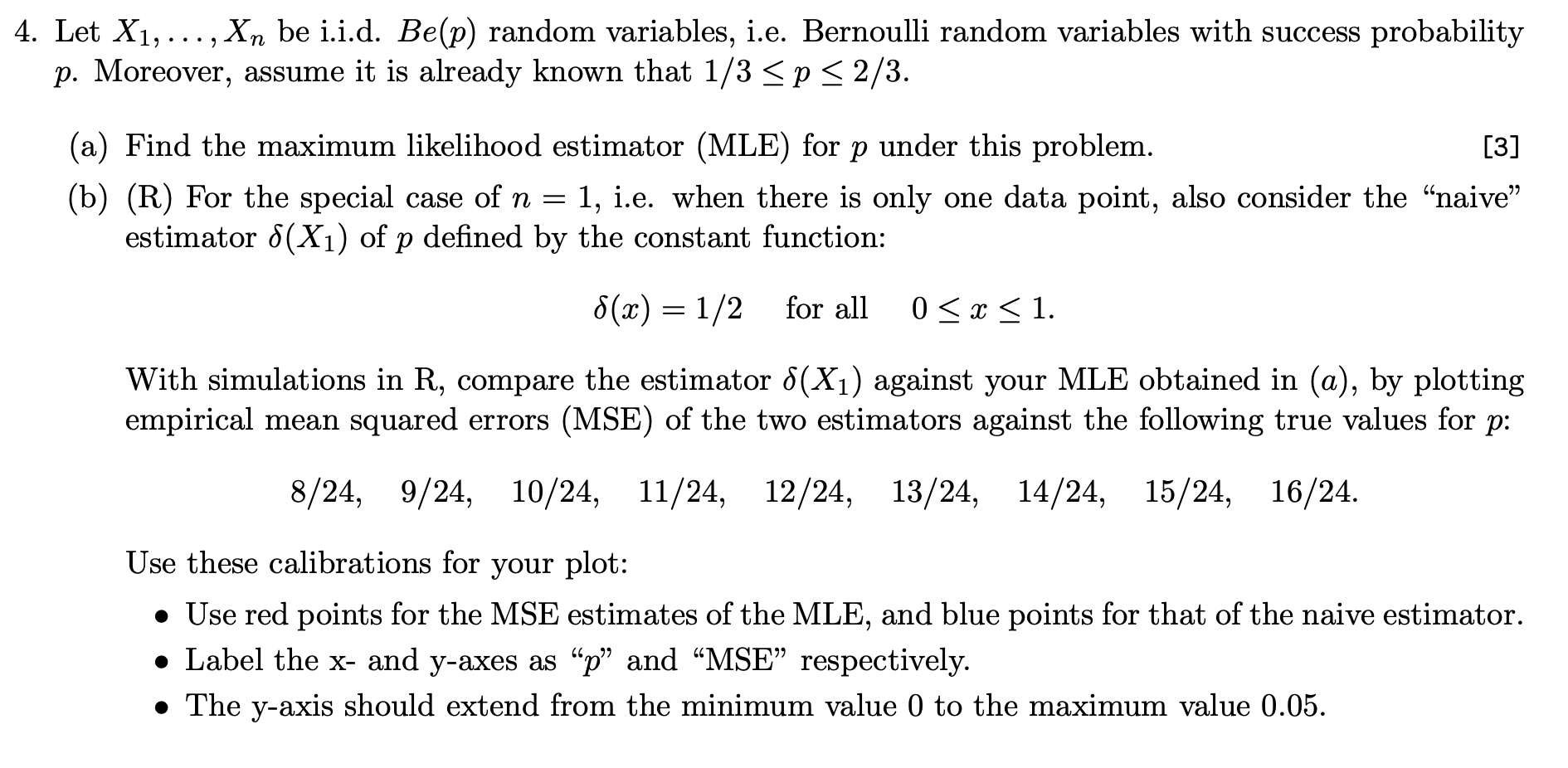 Solved Let \\( X_{1}, \\ldots, X_{n} \\) be i.i.d. \\( B | Chegg.com