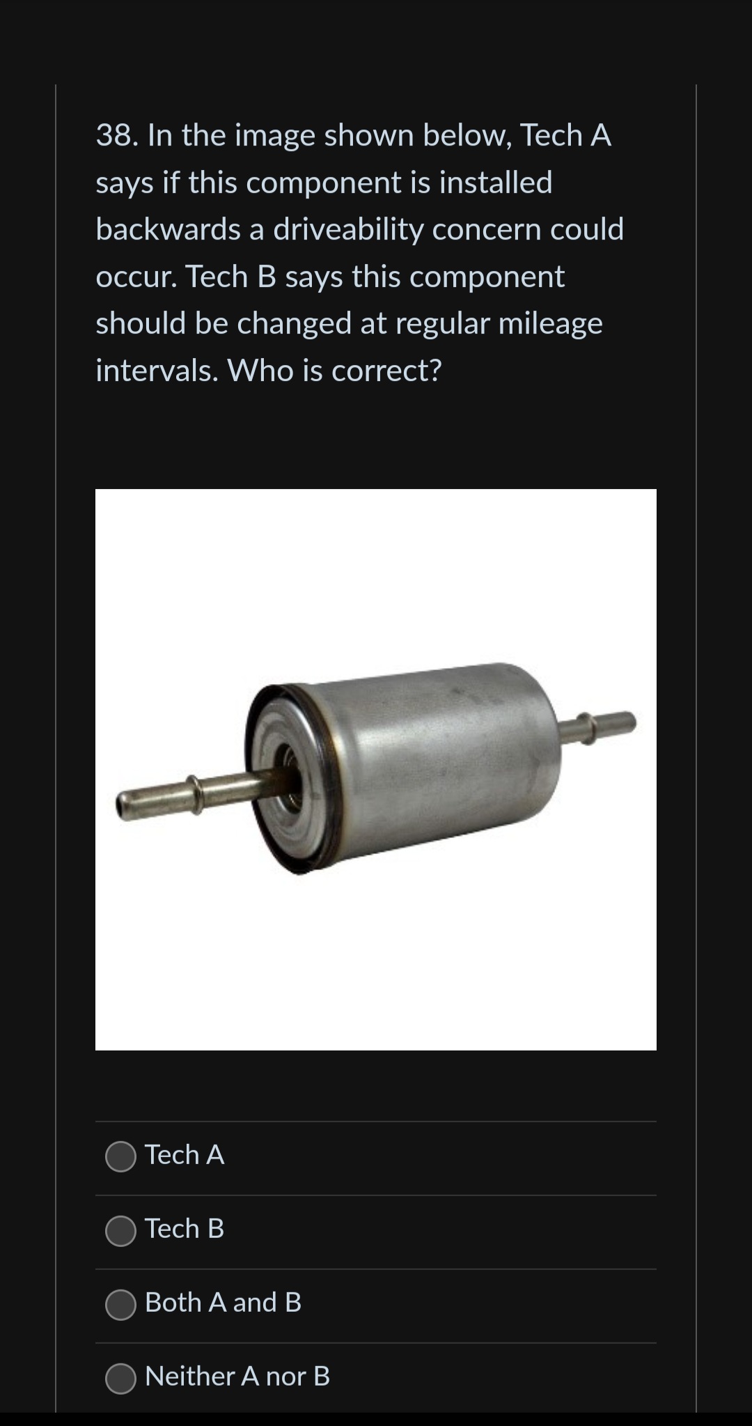 Solved 9. Tech A says Throttle Body Injection (TBI) has a | Chegg.com