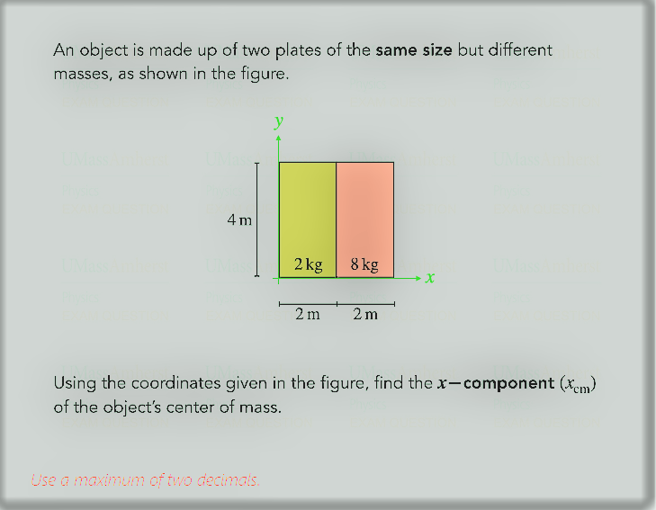 Solved An object is made up of two plates of the same size | Chegg.com