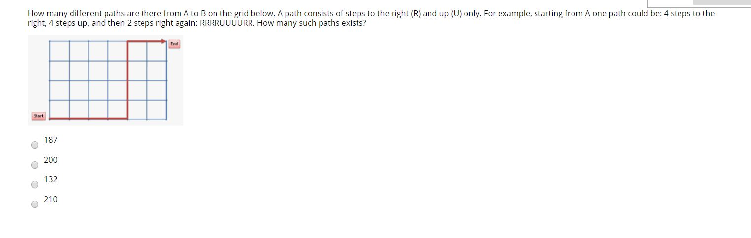Solved How many different paths are there from A to B on the | Chegg.com