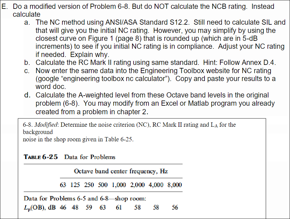 Solved E. ﻿Do a modified version of Problem 6-8. ﻿But do NOT | Chegg.com