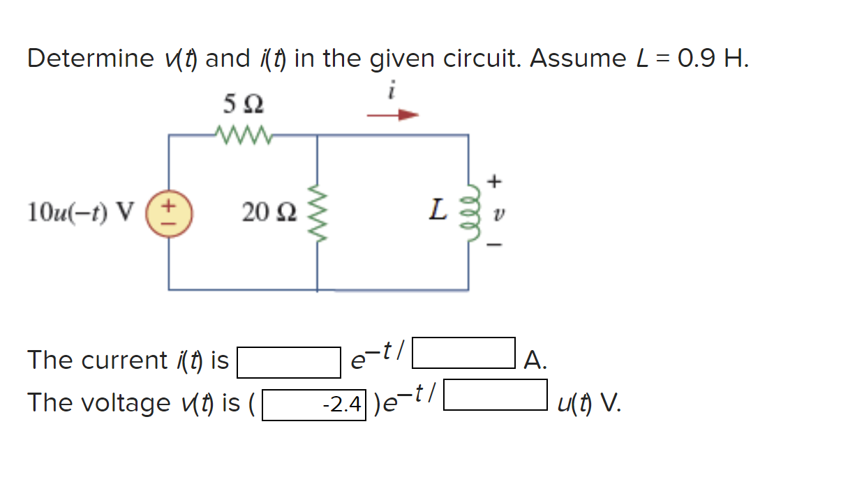 Solved Find V(t) for t=0−and t>0 in the given circuit. | Chegg.com