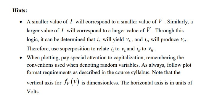 Solved Parameter: mu_v = 15 V var_v = 2 V^2 iL = | Chegg.com