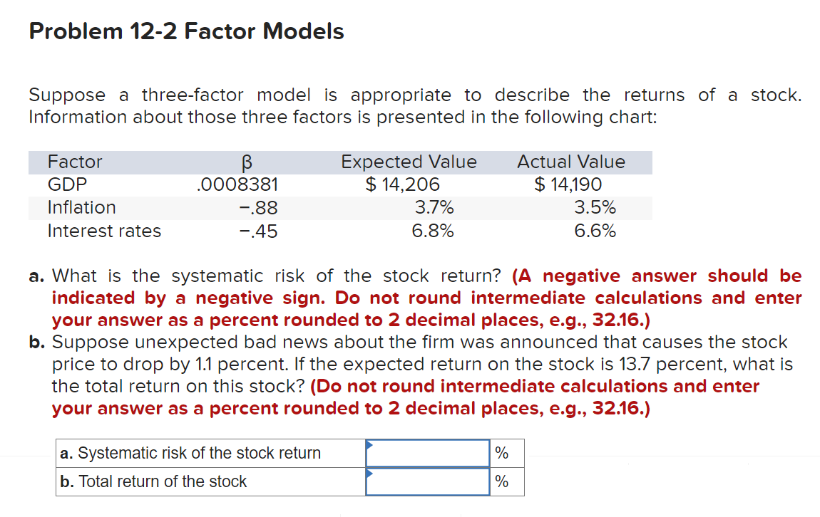 Solved Suppose a three-factor model is appropriate to | Chegg.com
