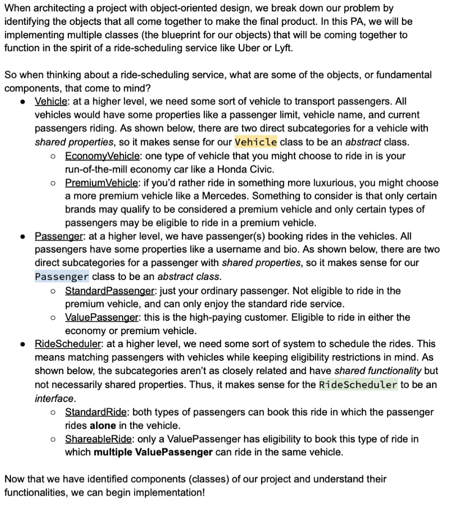Solved When architecting a project with object-oriented | Chegg.com