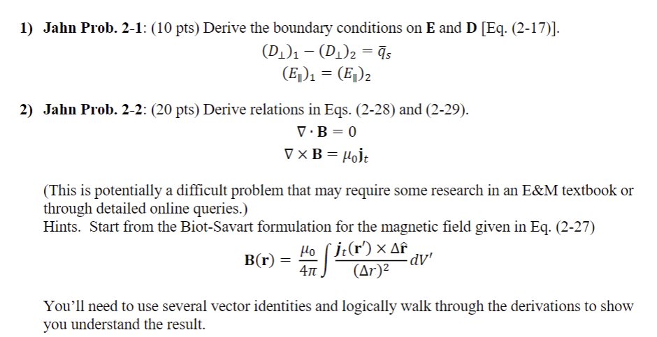 Solved 1) Jahn Prob. 2-1: (10 pts) Derive the boundary | Chegg.com Solved 1) Jahn Prob. 2-1: (10 pts) Derive the boundary | Chegg.com
