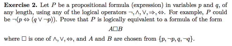 Solved Exercise 2. Let P be a propositional formula | Chegg.com
