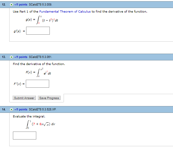 Solved 12.-11 points SCalcET8 5.3.009 Use Part 1 of the | Chegg.com Solved 12.-11 points SCalcET8 5.3.009 Use Part 1 of the | Chegg.com