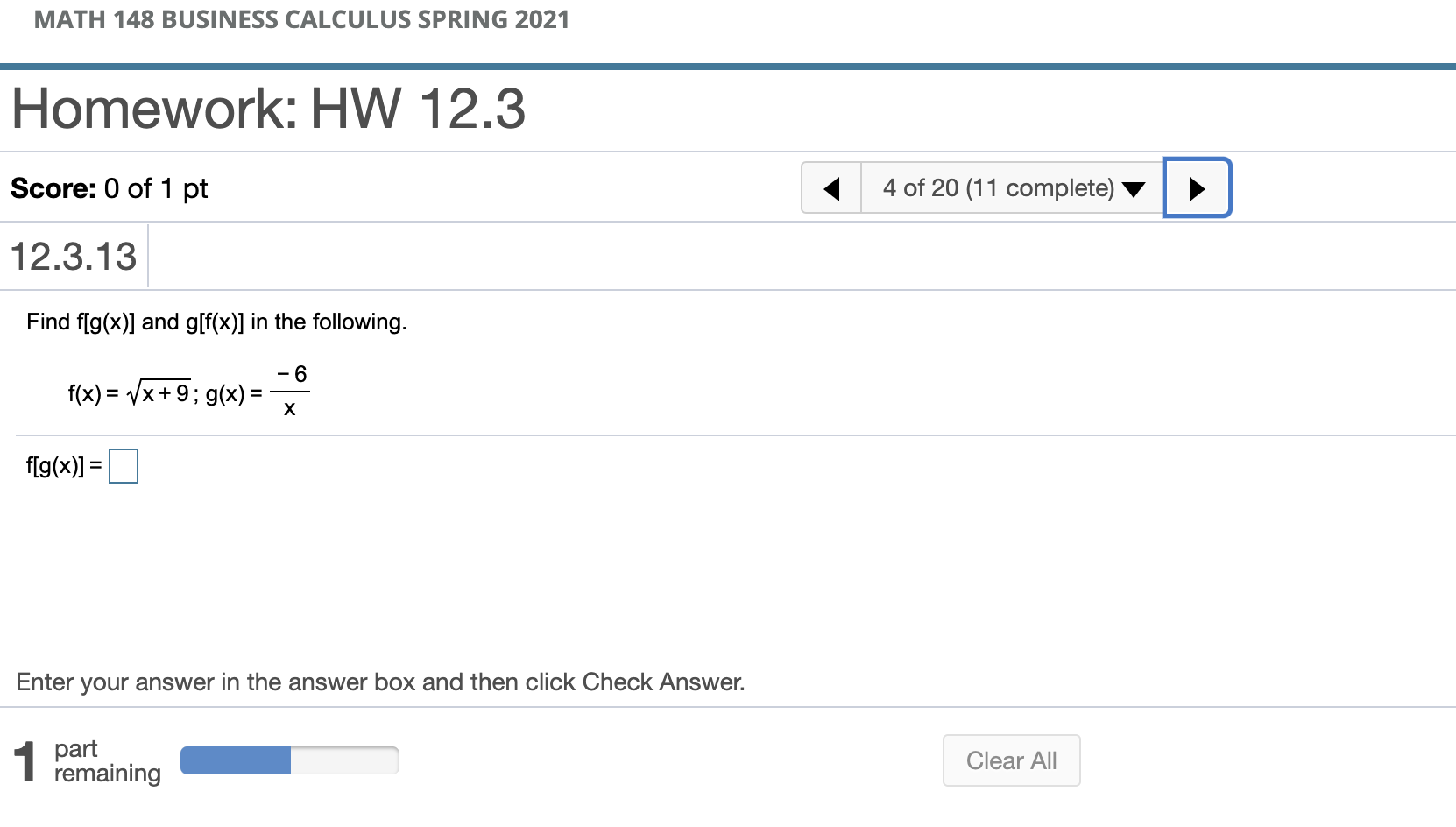 Solved MATH 148 BUSINESS CALCULUS SPRING 2021 Homework: HW | Chegg.com