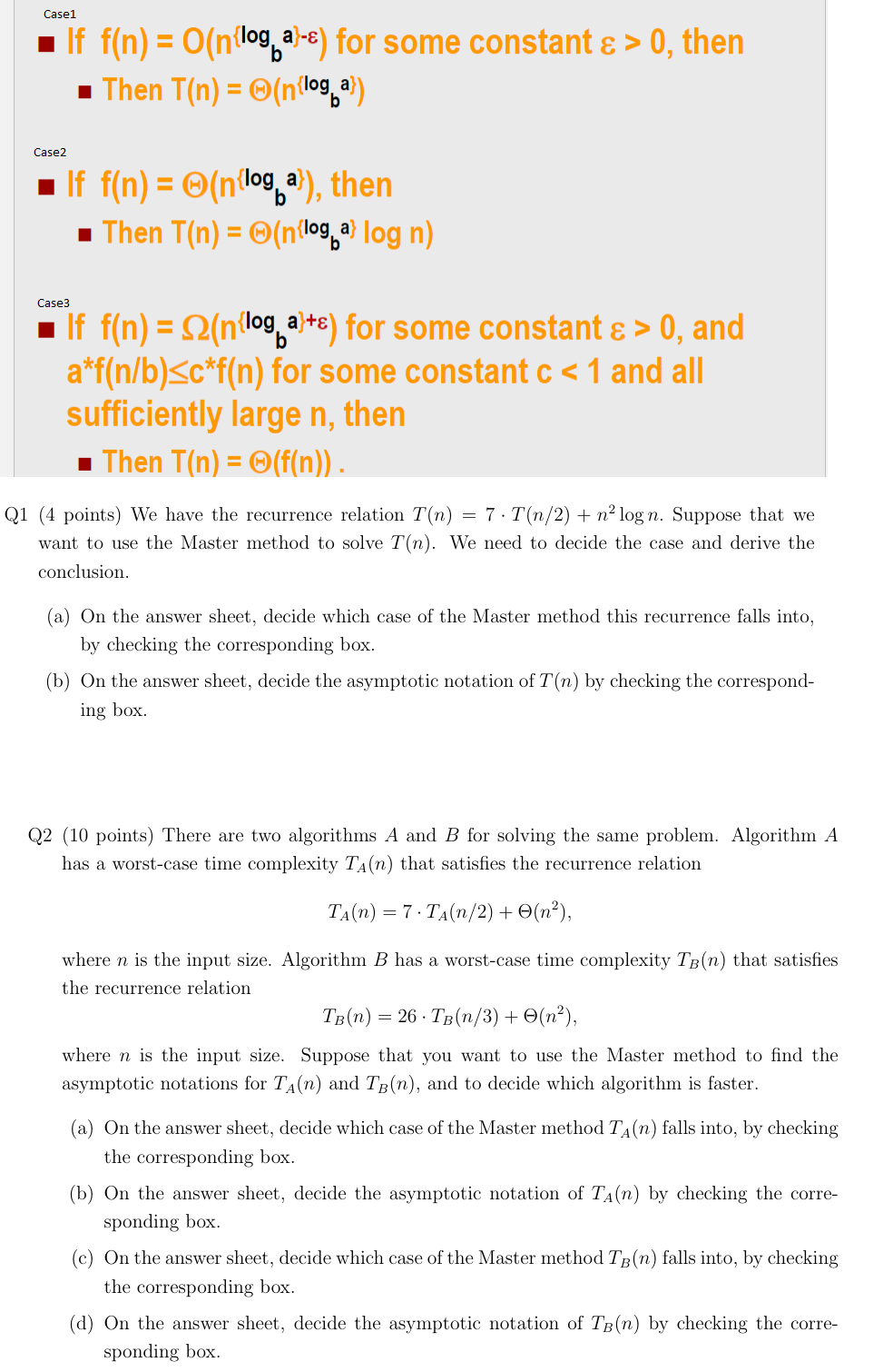Solved I Put The Rules For The Cases That My Professor Wants