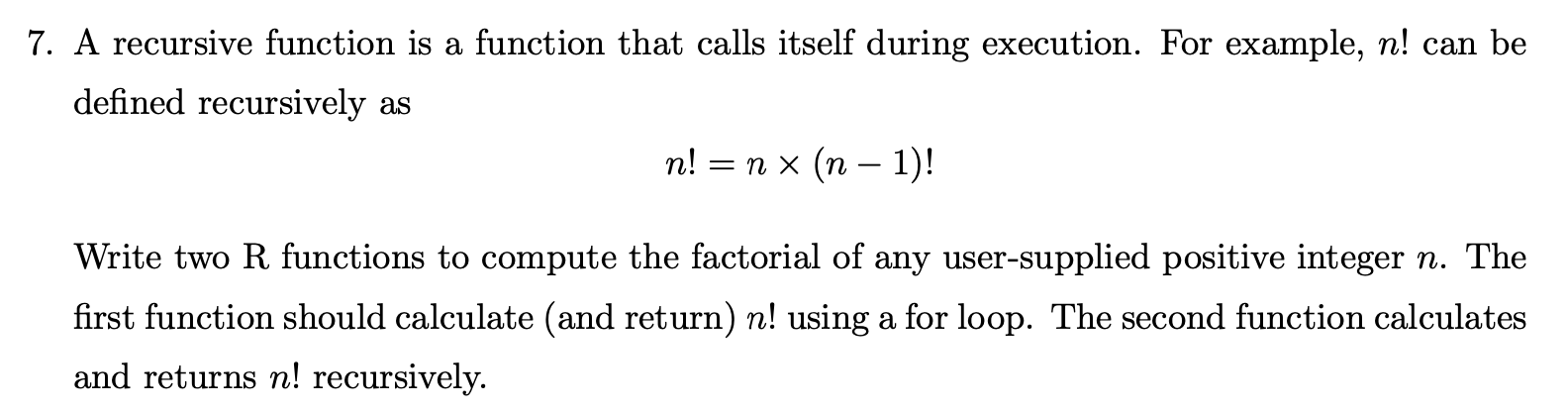 Solved A Recursive Function Is A Function That Calls Itself 1495