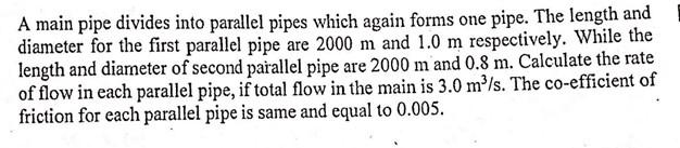 Solved A 60 cm pipe is supplied with water from a reservoir | Chegg.com