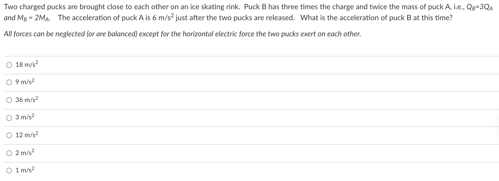 Solved Two charged pucks are brought close to each other on | Chegg.com
