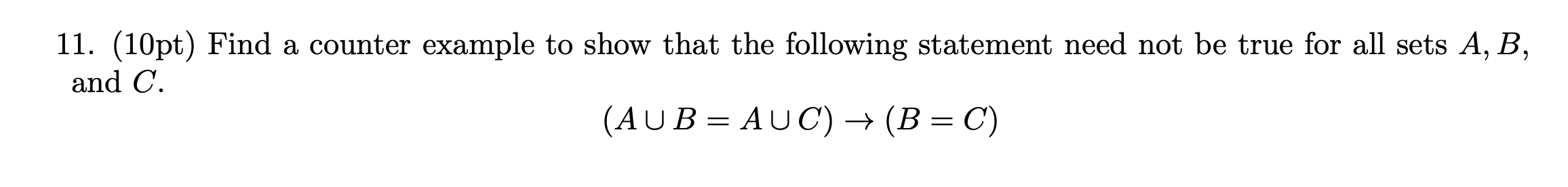 Solved Find a counter example to show that the | Chegg.com