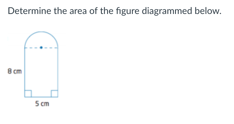 Solved Determine the area of the figure diagrammed below. | Chegg.com