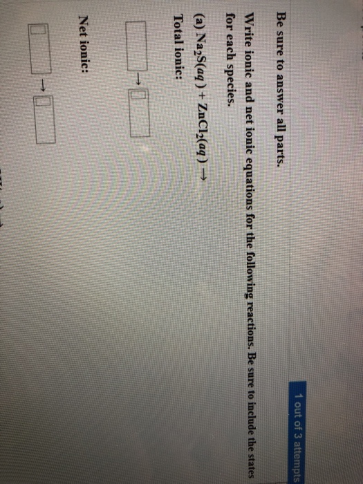 Solved 1 out of 3 attempts Be sure to answer all parts. | Chegg.com