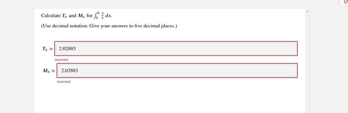 Solved Calculate To and Mo for Sol dx. (Use decimal | Chegg.com