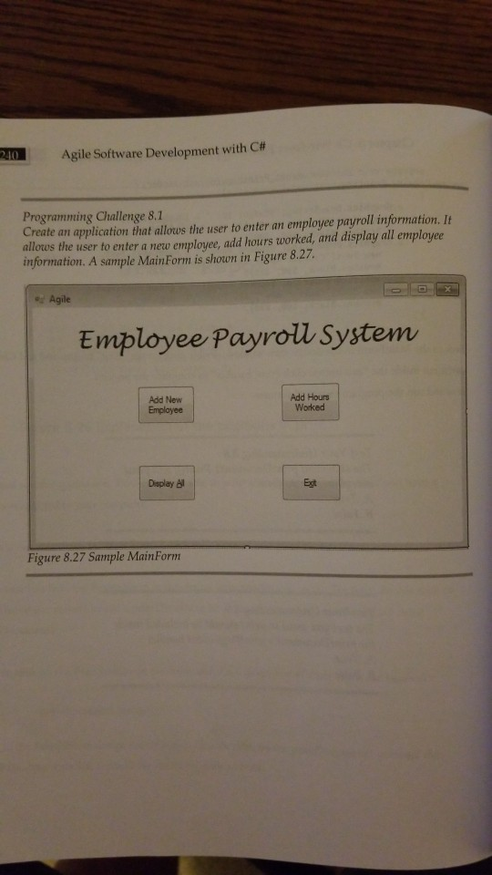 Solved Agile Software Development with C# Programming | Chegg.com
