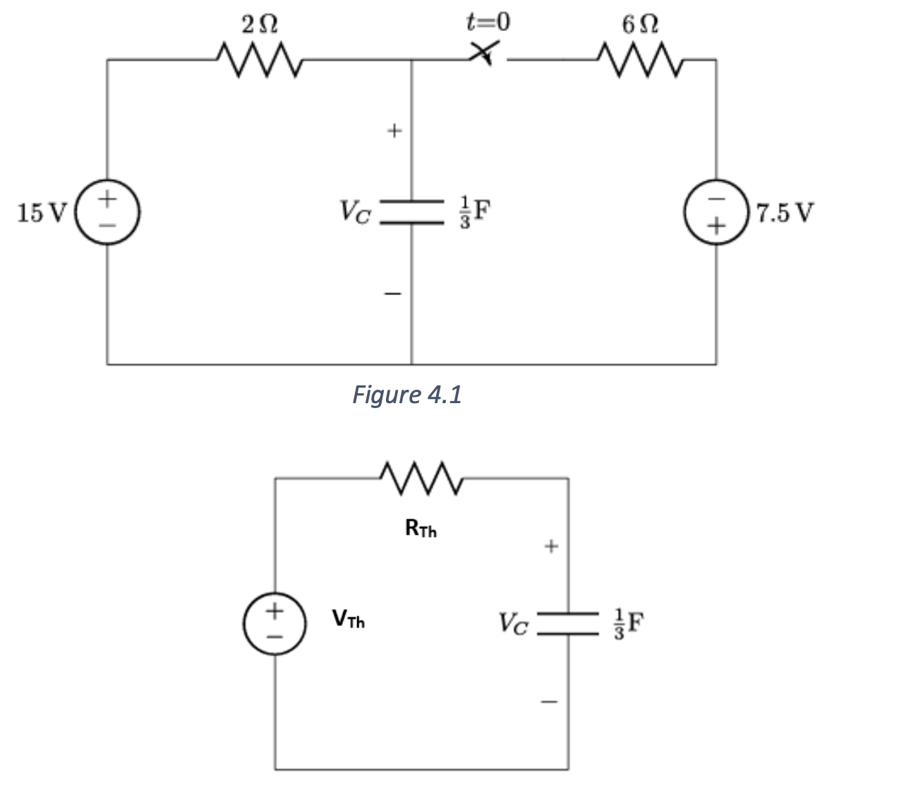 Solved a. Determine initial voltage Vc(0) at t = 0 s across | Chegg.com