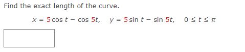 Solved Find the exact length of the curve. | Chegg.com
