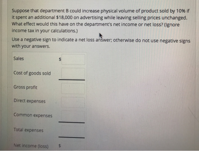 Solved Analyzing Operational Changes Operating results for | Chegg.com