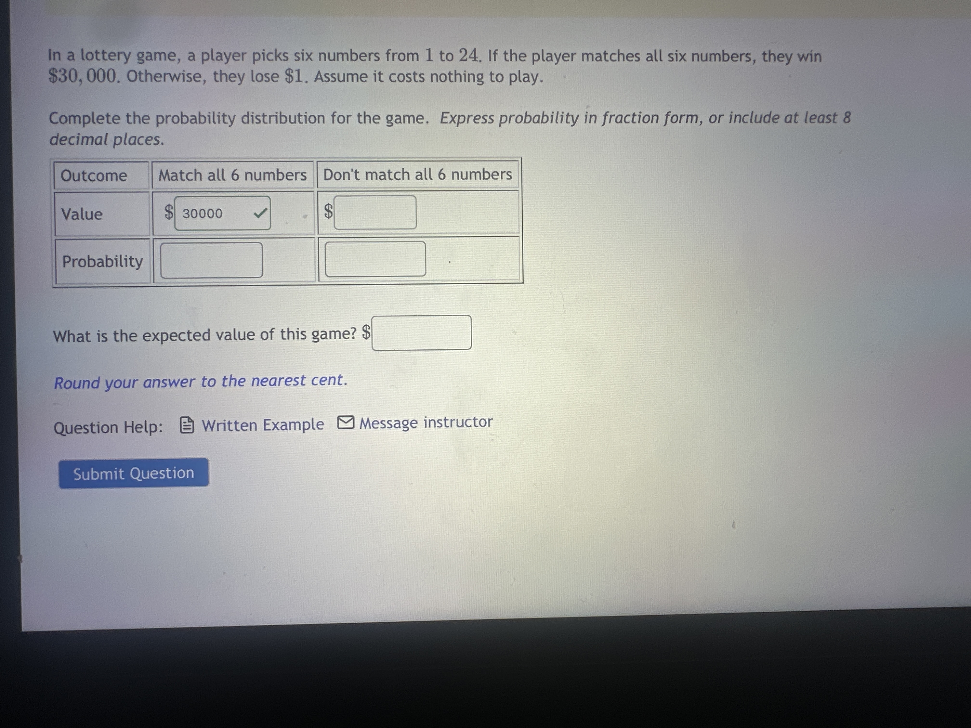 Solved In a lottery game, a player picks six numbers from 1 | Chegg.com