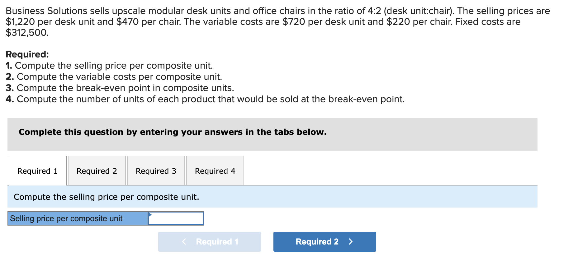 Solved Business Solutions sells upscale modular desk units | Chegg.com