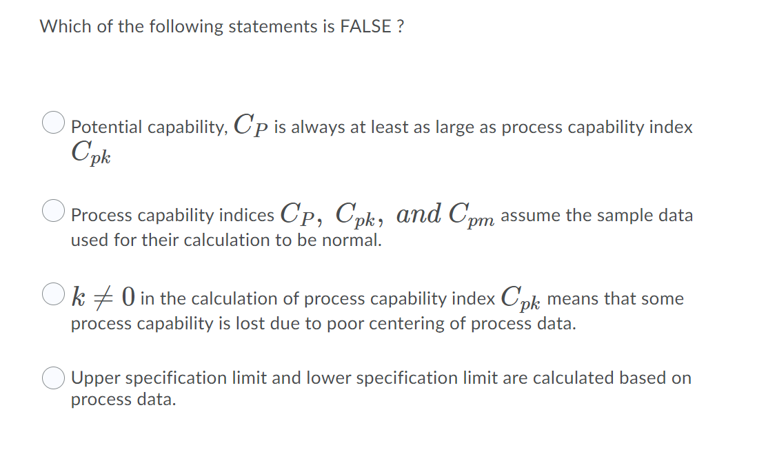Solved Which of the following statements is FALSE ? | Chegg.com