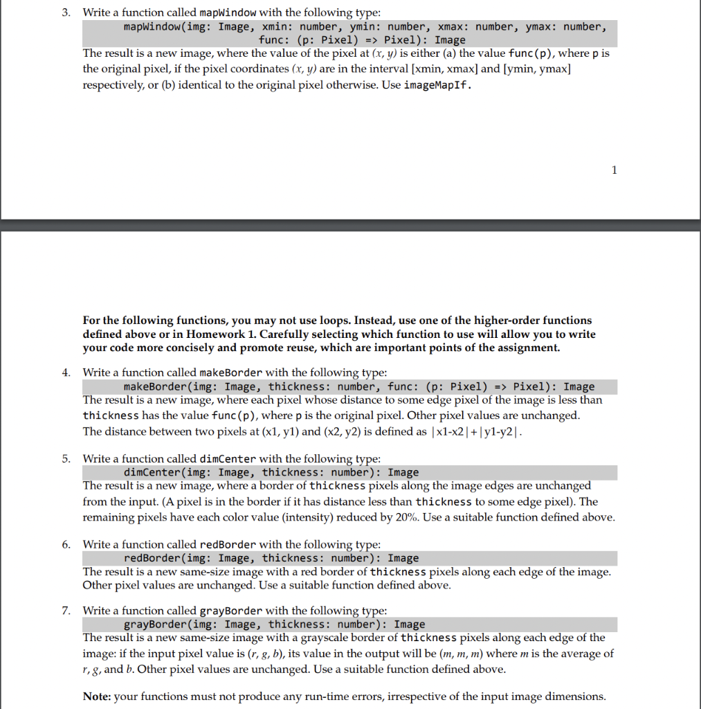 3. Write a function called mapWindow with the | Chegg.com