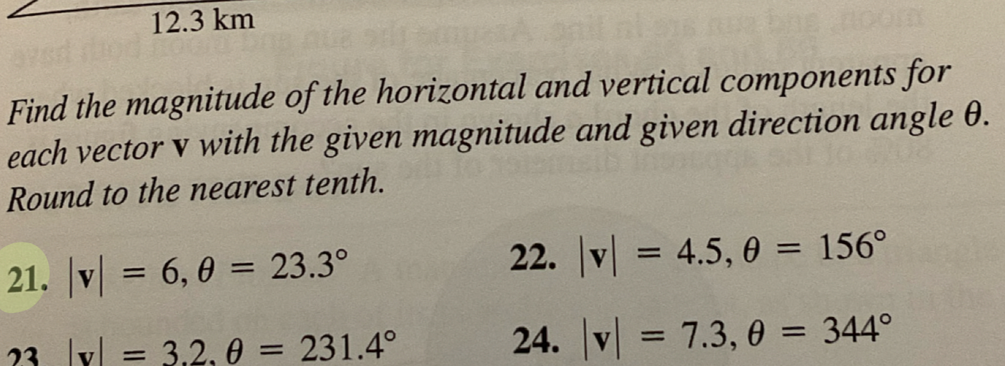 Solved find the magnitude of the horizontal and vertical | Chegg.com