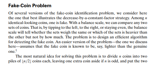 Fake-Coin Problem Of several versions of the | Chegg.com