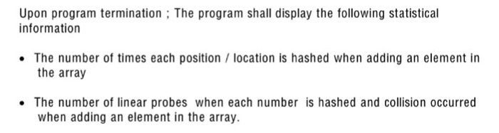 Solved Create an integer array of size 30. Assign -1 to each | Chegg.com