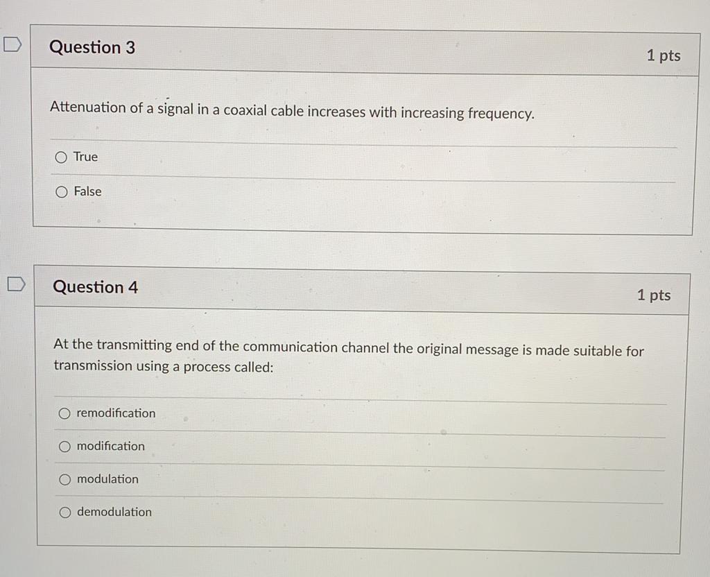 Solved Attenuation of a signal in a coaxial cable increases | Chegg.com