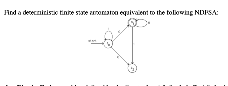 Solved Find A Deterministic Finite State Automaton