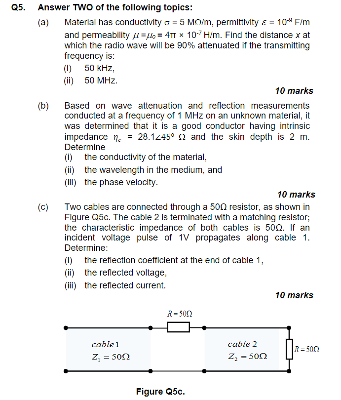 Solved 5. Answer TWO of the following topics: (a) Material | Chegg.com
