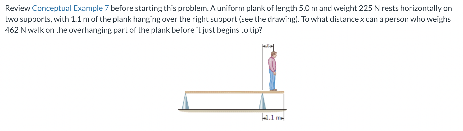 Solved Review Conceptual Example 7 before starting this | Chegg.com