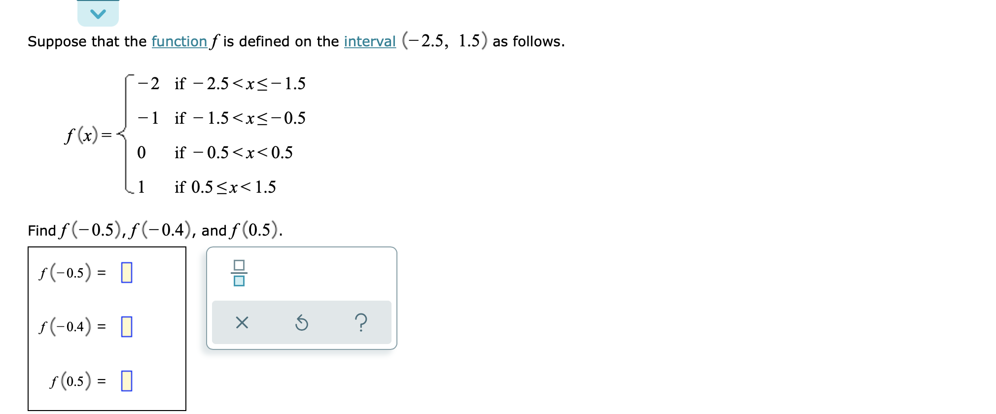 Solved Suppose that the function f is defined on the | Chegg.com