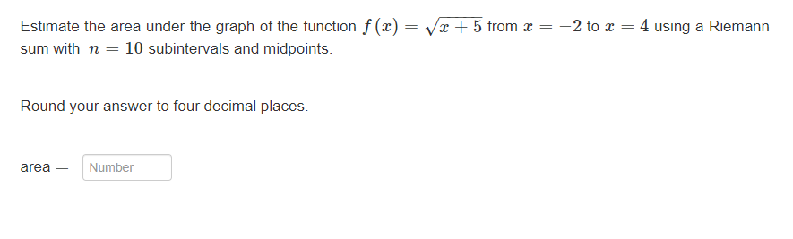 Solved (a) Estimate the area under the graph of the function | Chegg.com