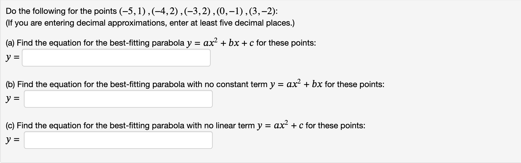Solved Do the following for the points | Chegg.com