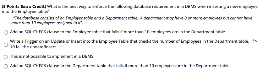 Solved (5 Points Extra Credit) What is the best way to | Chegg.com