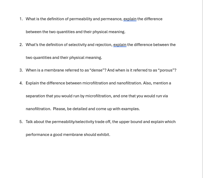 Solved What is the definition of permeability and permeance, | Chegg.com