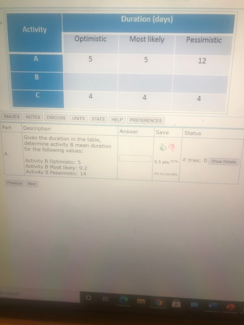 Solved Duration (days) Activity Optimistic Most likely | Chegg.com