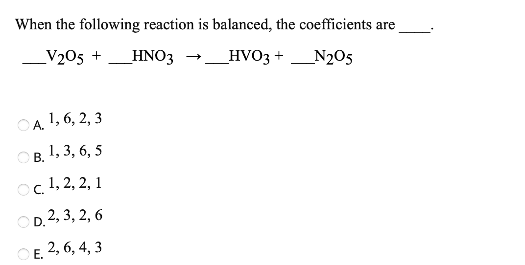 Solved When the following reaction is balanced, the | Chegg.com