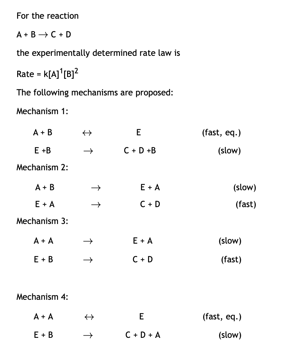 Solved For the reaction A + B → C + D the experimentally | Chegg.com Solved For the reaction A + B → C + D the experimentally | Chegg.com
