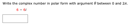 Solved between 0 and 2 . write the complex number in polar | Chegg.com
